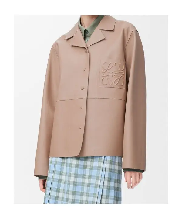 Loewe Logo Embossed Leather Pyjama Jacket