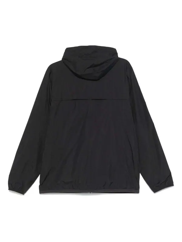 K-WAY Zip-up Hooded Jacket - Black Solid