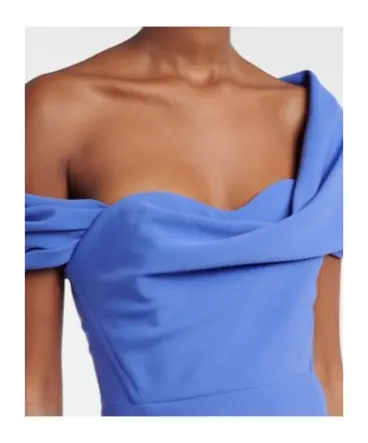 Carolina Herrera Draped Off-shoulder Crêpe Gown