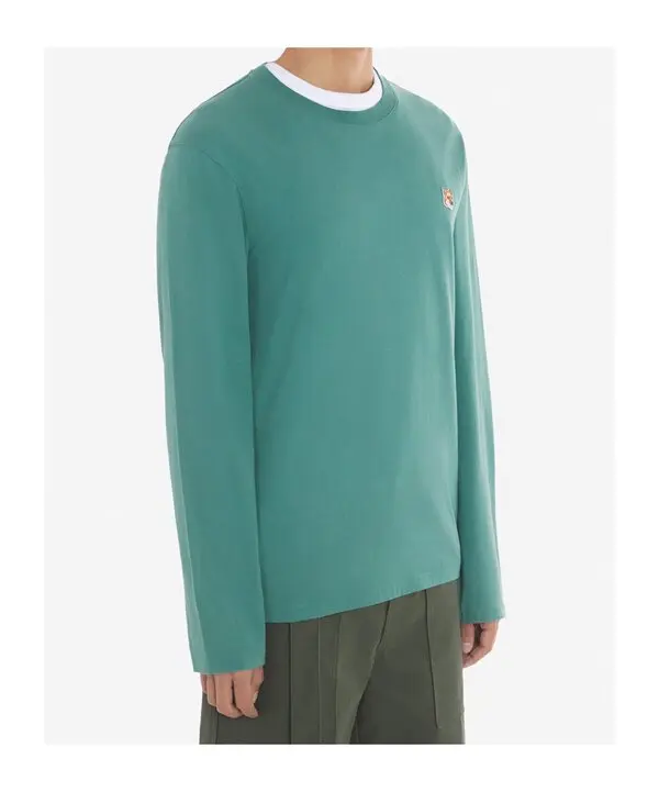 Maison Kitsuné Fox Head Patch Long-sleeved T-shirt