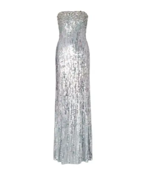 Jenny Packham Honesty Embellished Gown - Gray