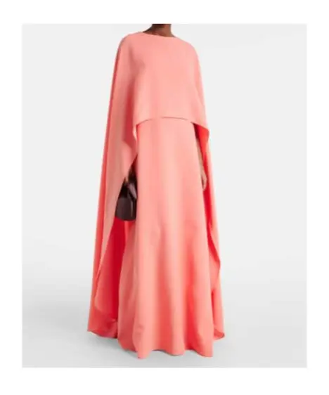 Carolina Herrera Caped Crêpe Gown