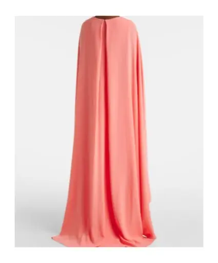 Carolina Herrera Caped Crêpe Gown