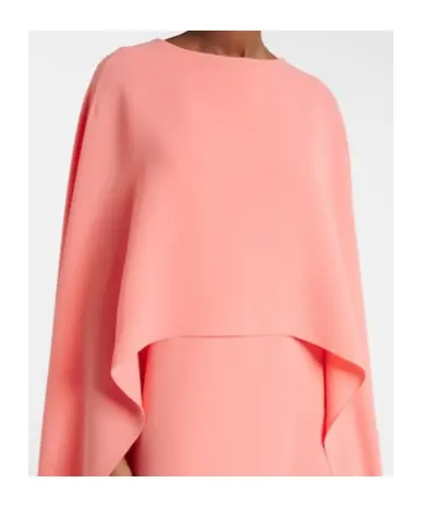 Carolina Herrera Caped Crêpe Gown