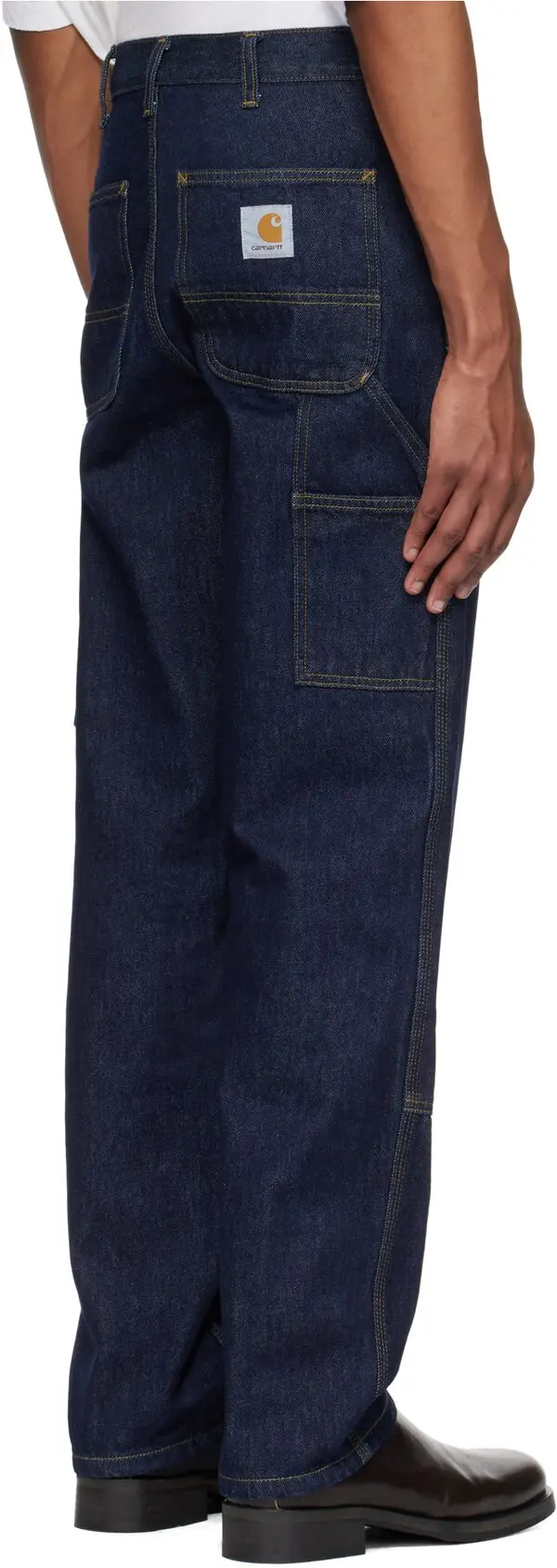 Carhartt Work In Progress Logo-patch Straight-leg Jeans
