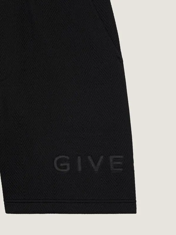 Givenchy Herringbone Bermuda Shorts With Jacquard