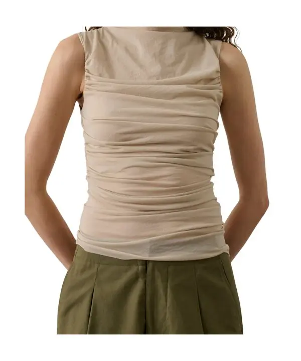 Soeur Sleeveless Draped T-shirt