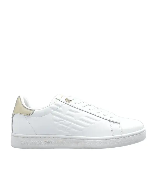 EA7 Logo-embossed Lace-up Sneakers - White