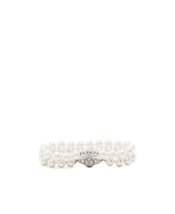 VIVIENNE WESTWOOD Graziella Pearl Bracelet - White