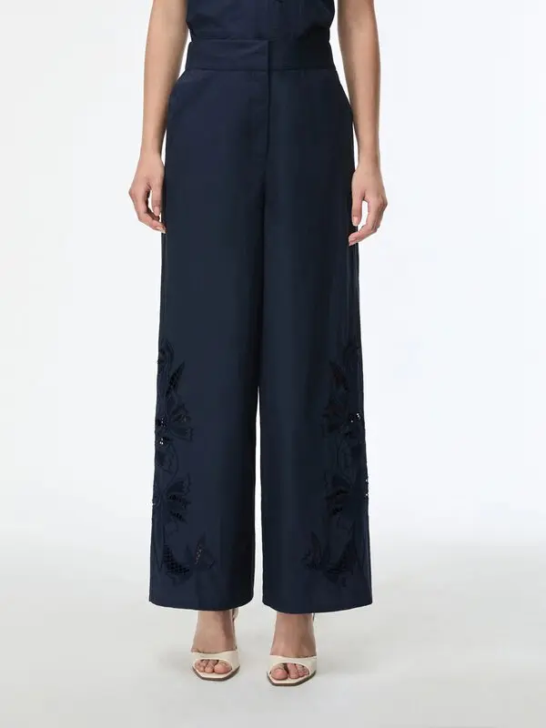 IBLUES Embroidered Cotton Trousers