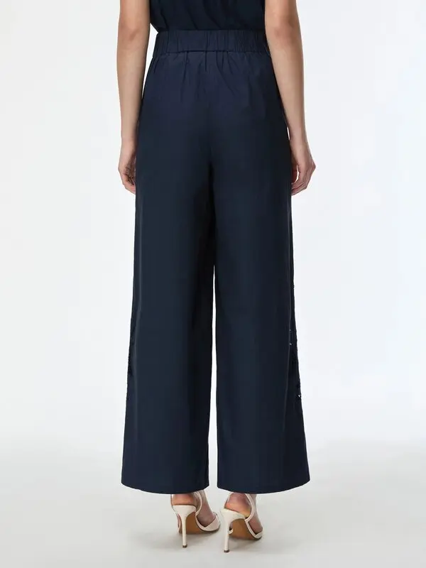 IBLUES Embroidered Cotton Trousers
