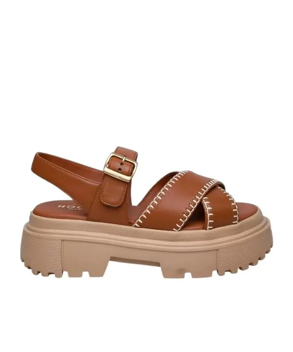 Hogan Open Toe Flat Sandals