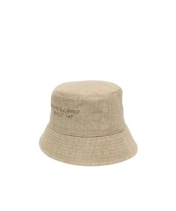 Ruslan Baginskiy Embroidered-logo Bucket Hat - Nude