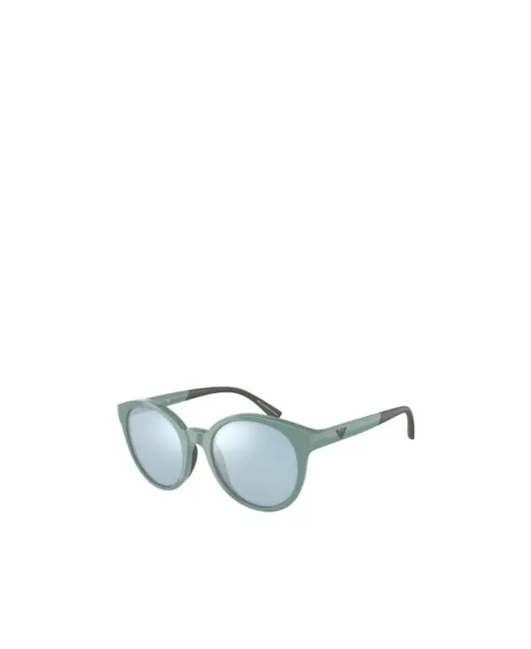 Emporio Armani Round Frame Sunglasses With Logo Temples