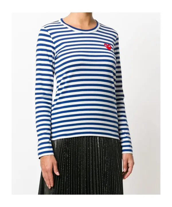 Play Comme Des Garcon Comme Des Garçons Play Striped Long-sleeved T-shirt