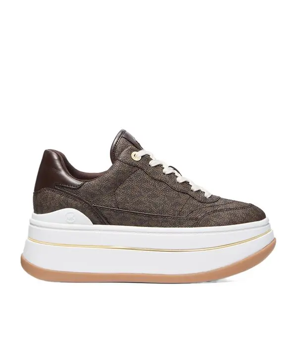 Michael Kors Hayes Signature Logo Platform Sneakers - White