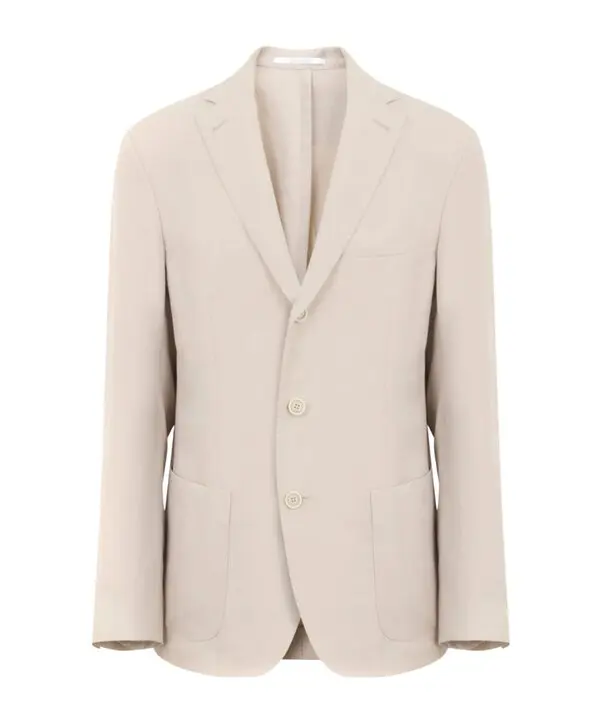 Eleventy Linen Patch-pocket Blazer