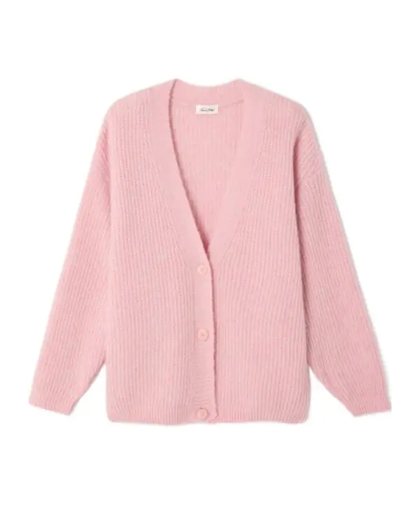 American Vintage V-neck Long-sleeved Cardigan - Barbeapapachine