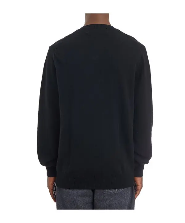 Play Comme Des Garcon Long-sleeved V-neck Sweater