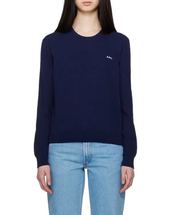 A.p.c. Logo Embroidered Crewneck Jumper