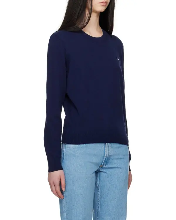 A.p.c. Logo Embroidered Crewneck Jumper