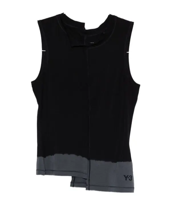 Y3 Asymmetrical Dip-dye Tank Top
