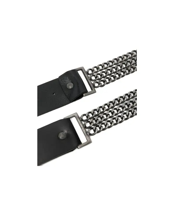 R13 Chain-detail Leather Belt