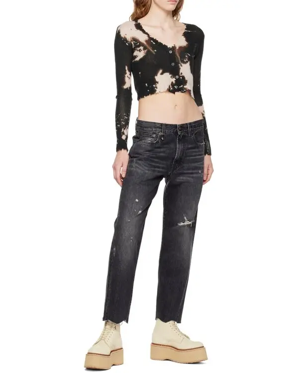 R13 Distressed Jeans With Multi-pocket Design