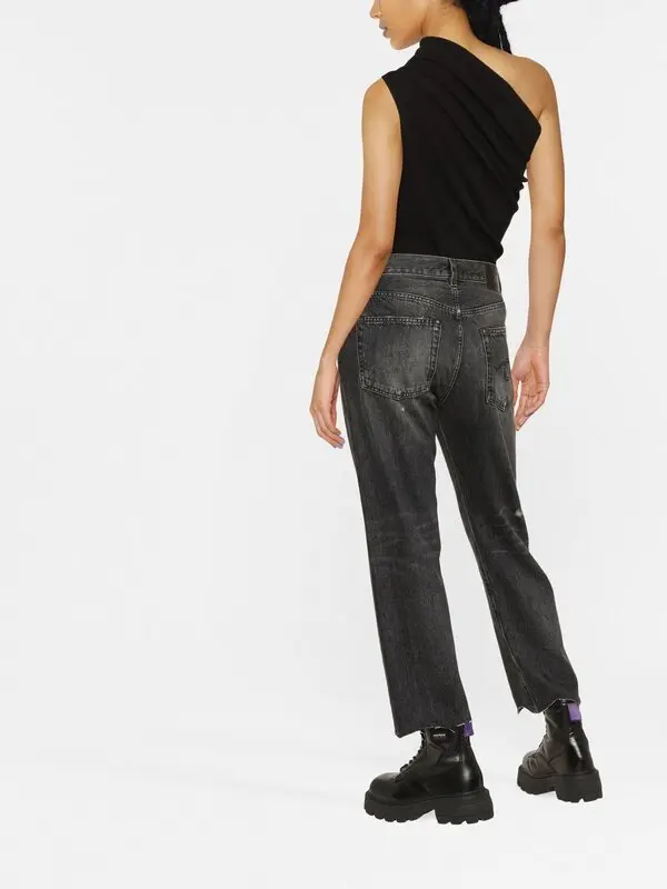 R13 Distressed Jeans With Multi-pocket Design