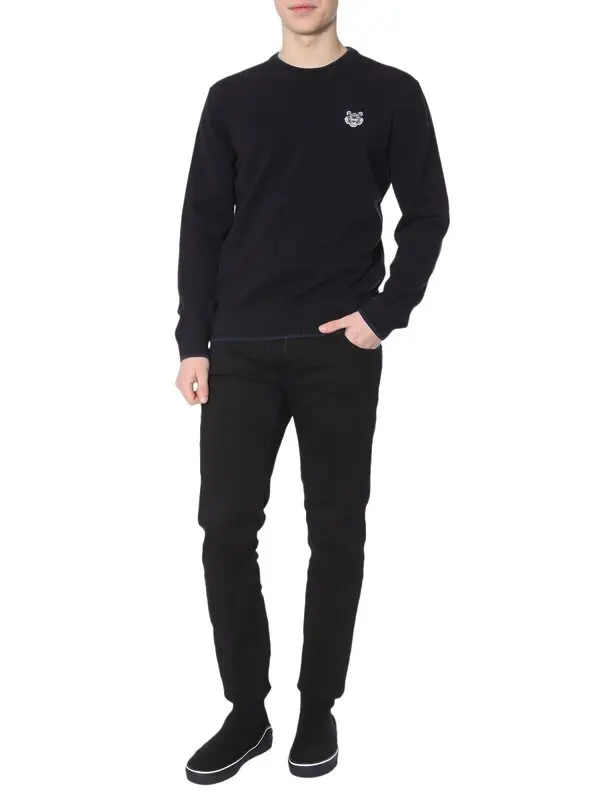 Kenzo Hutou Embroidered Cotton Blended Sweater
