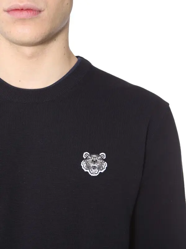 Kenzo Hutou Embroidered Cotton Blended Sweater