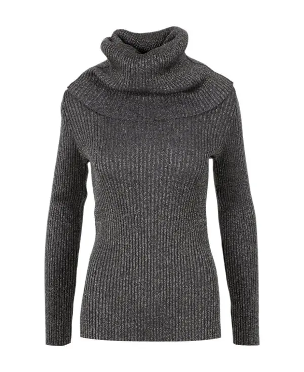 Alberta Ferretti High-necked Sweater - Gray