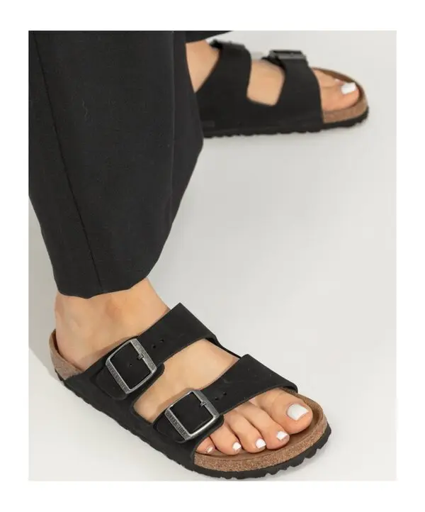 BIRKENSTOCK Arizona Slip-on Sandals With Adjustable Buckles - Black