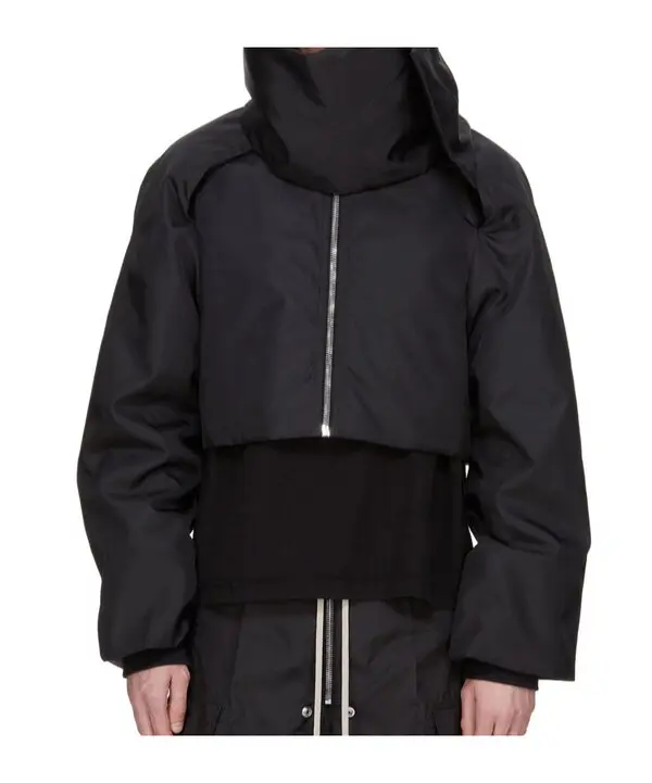 Rick Owens Zip-up Cropped Bomber Jacket - Black