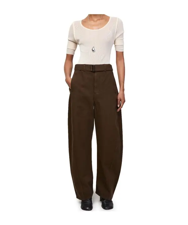 LEMAIRE Pants With Braided Belt