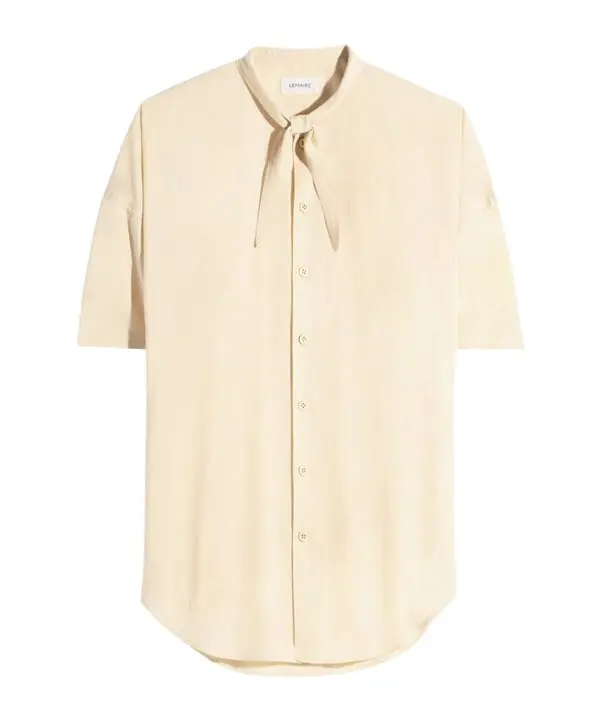 LEMAIRE Short-sleeved Shirt With Scarf - Nude