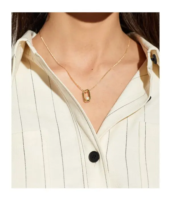 ALLSAINTS Rectangular Pendant Necklace