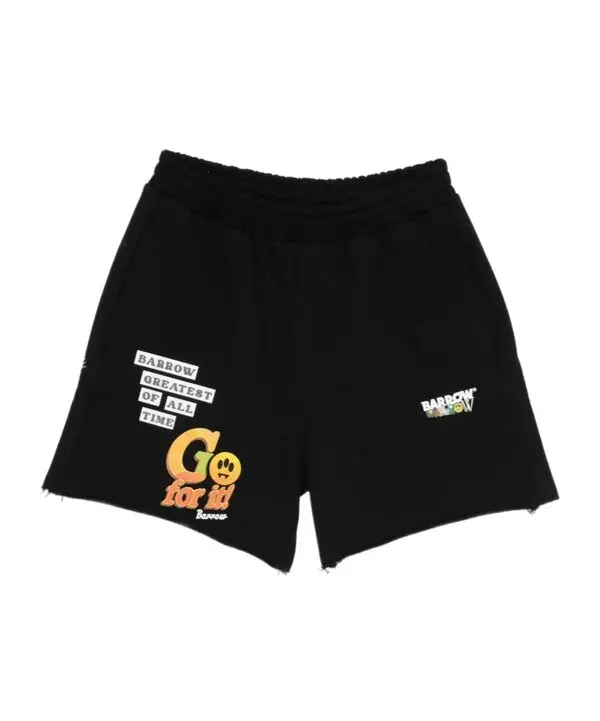 BARROW Logo-print Shorts - Black