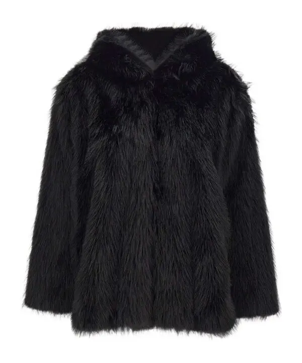 KAOS Faux Fur Coat - Black