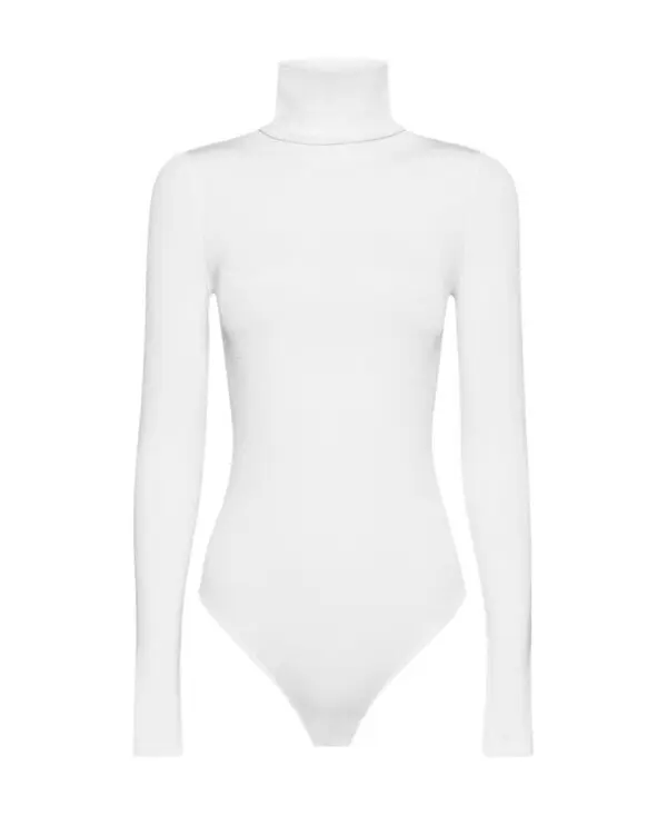 Wolford Colorado High-neck Long-sleeve Bodysuit - White