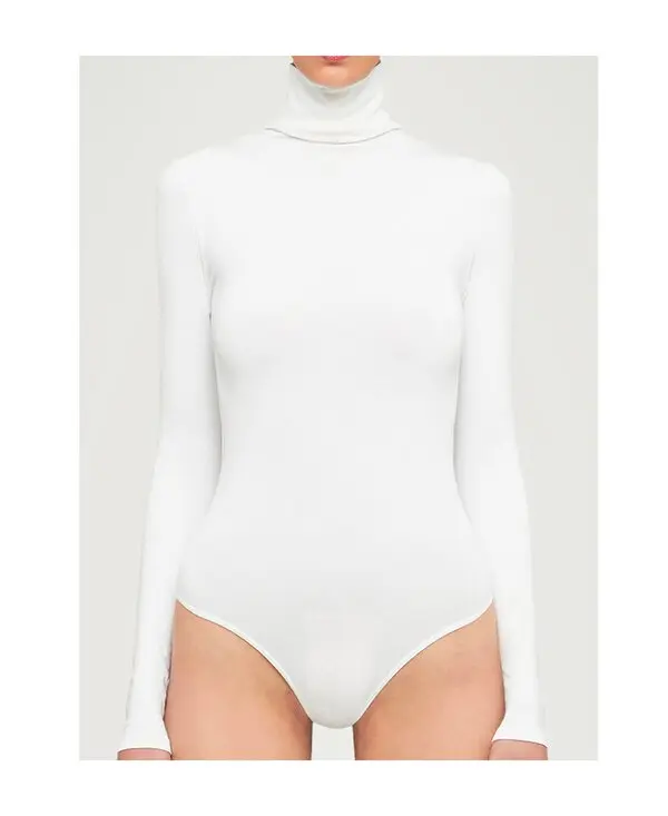 Wolford Colorado High-neck Long-sleeve Bodysuit - White