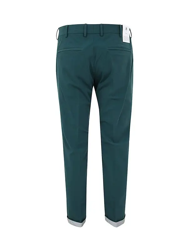 PT TORINO Contrasting-cuff Straight-leg Trousers