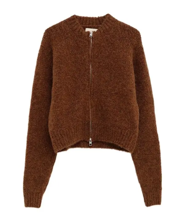 Paloma Wool Hasta Luego Zipped Cardigan - Brown