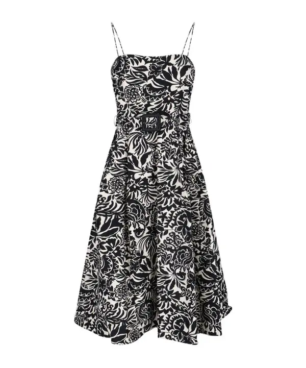 Polo Ralph Lauren Floral Printed Midi Slip Dress - Black