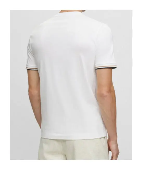 Hugo Boss Stripe-trim Crewneck T-shirt