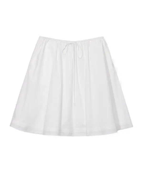 DUNST Laced Midi Skirt - White