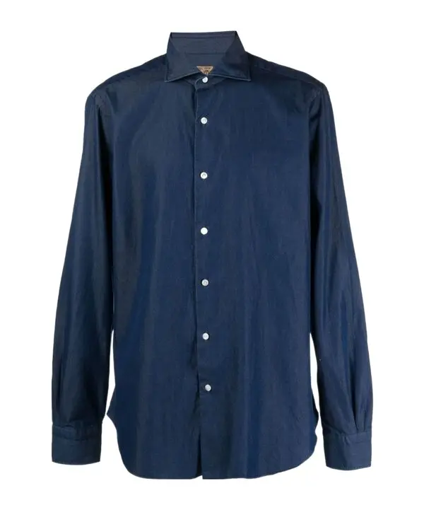 BARBA NAPOLI Long-sleeved Shirt - Blue