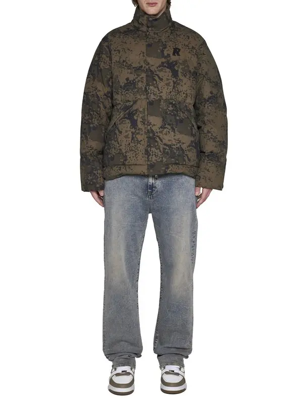REPRESENT Camouflage Printed High-neck Puffer Jacket