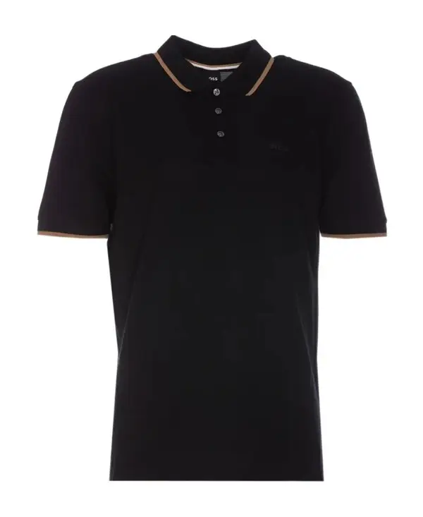 Hugo Boss Logo Detailed Polo Shirt - Black