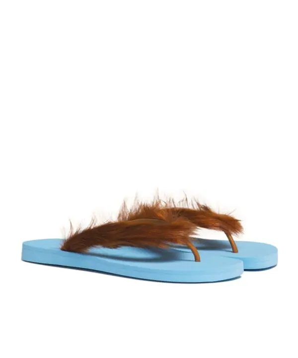 Marni Furry Strap Sandals